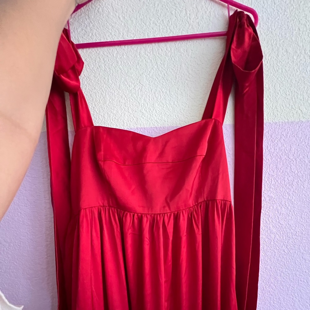 Peri And Co Anne Dress In Apple Red - Gem